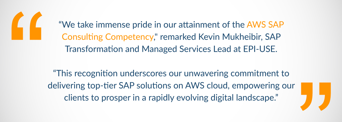 EPI-USE attains AWS SAP Consulting Competency, reinforcing its leadership in SAP digital ...